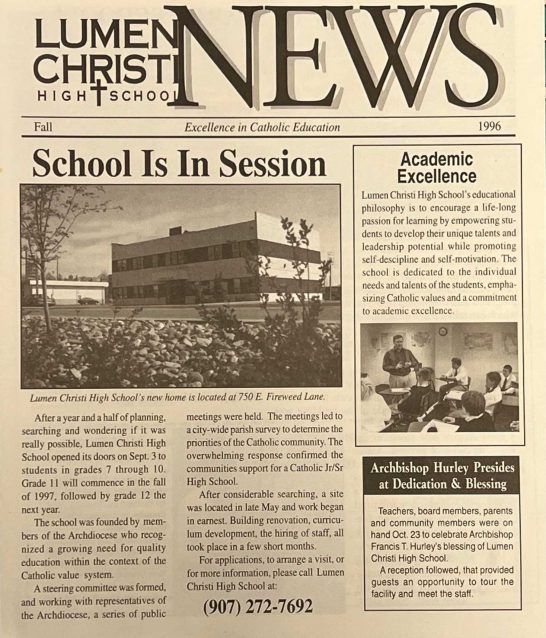 Our History - Lumen Christi High School